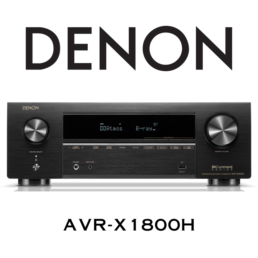 Denon AVRX1800H - Récepteur cinéma maison 7.2, 8K, 80W, 7 Canaux ampli