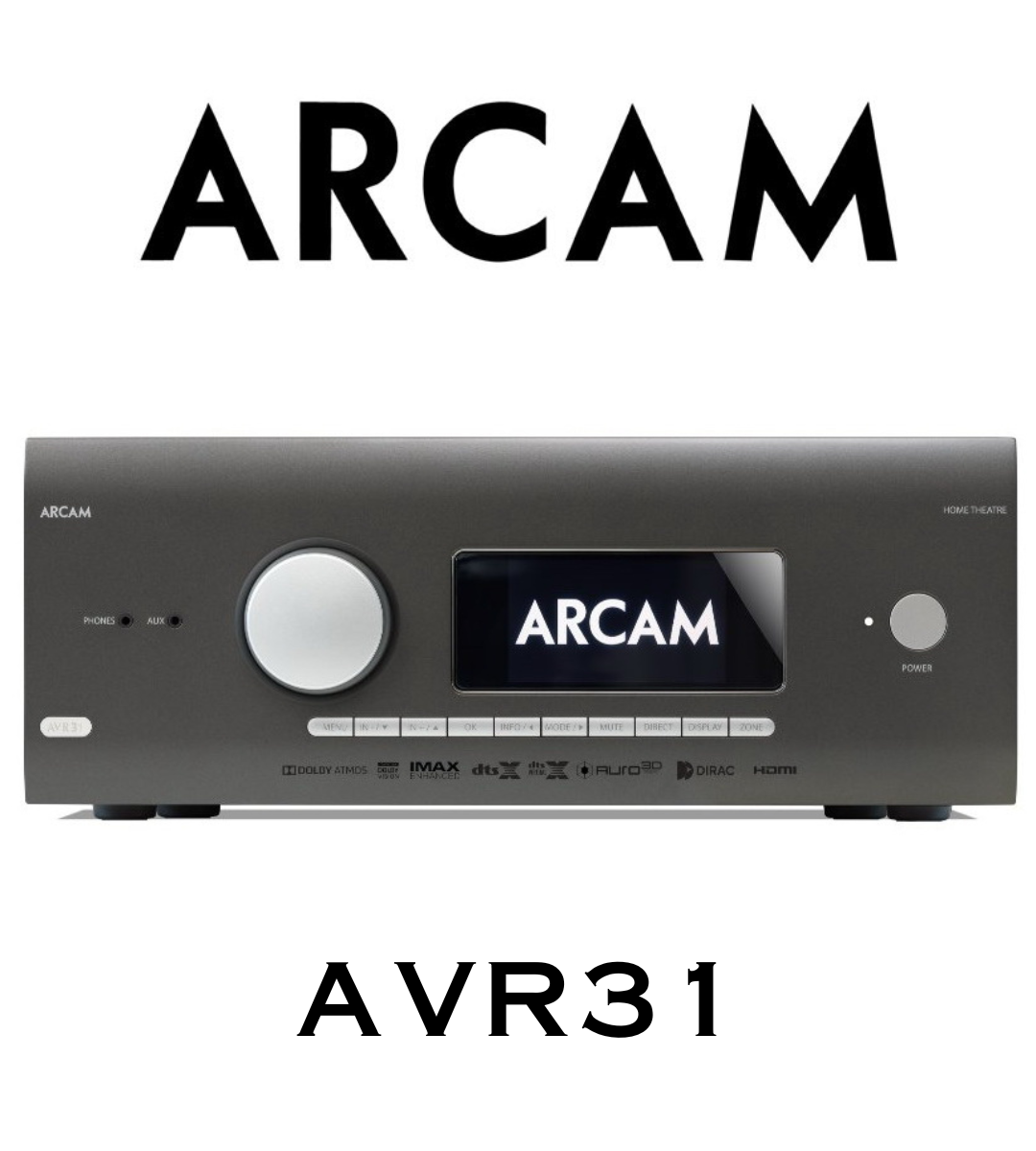 ARCAM AVR31 - Récepteur cinéma maison 7.1.4 100 Watts, 7 Canaux amplif
