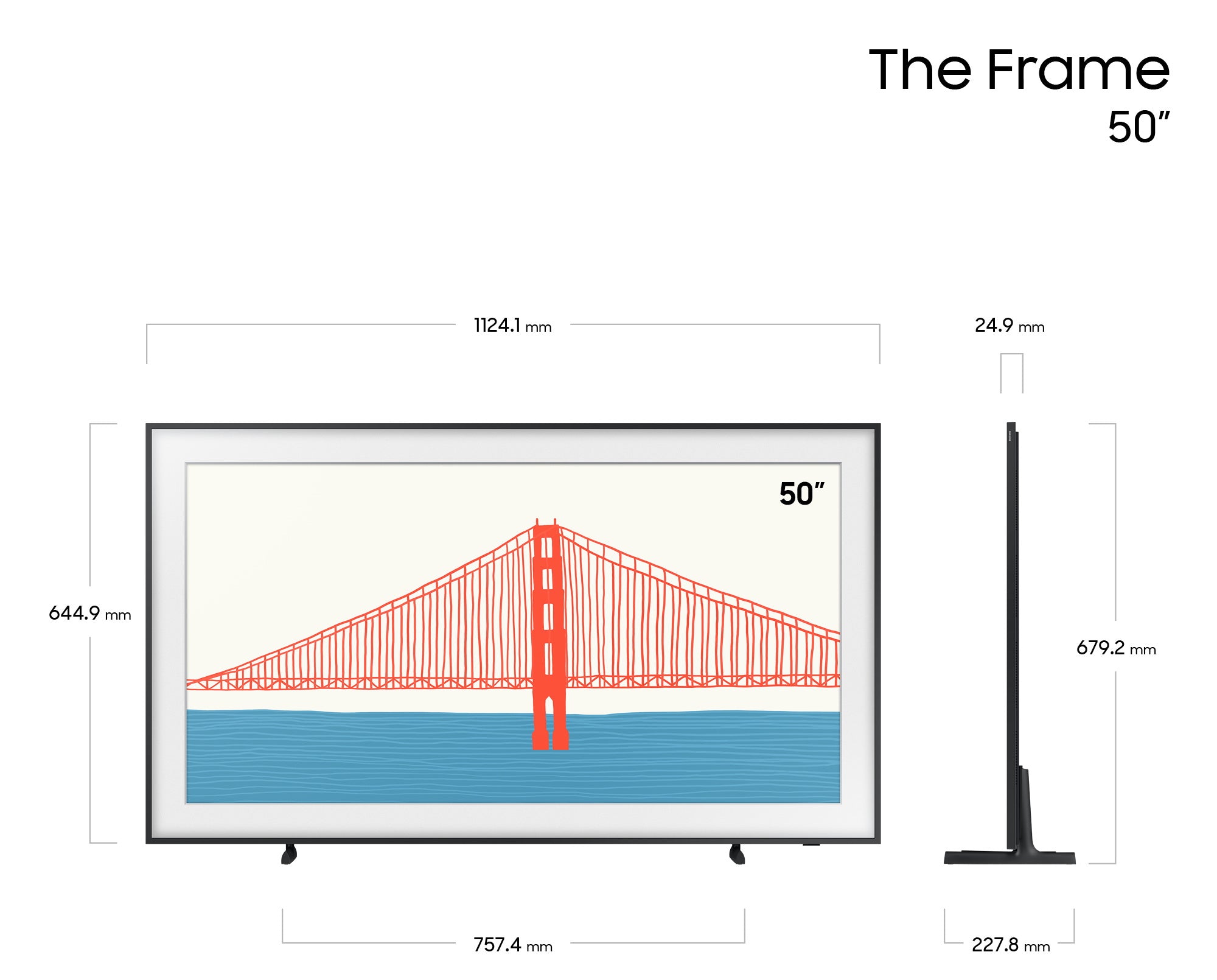 Samsung The Frame QNLS03A Téléviseur Intelligent 4K tv 50" et 55 ...