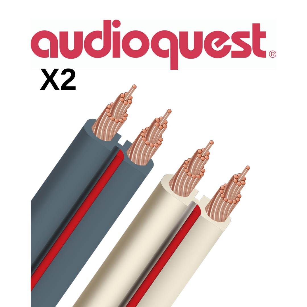 AudioQuest X2 - Câbles de haut-parleurs plat 14 AWG (au pied)
